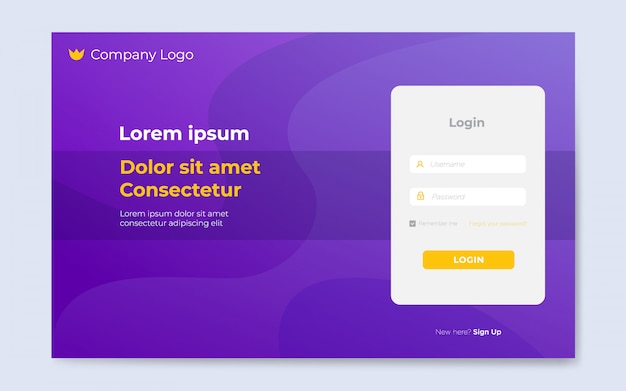 Premium Vector | Modern flat website login page templates Premium Vector | Modern flat website login page templates