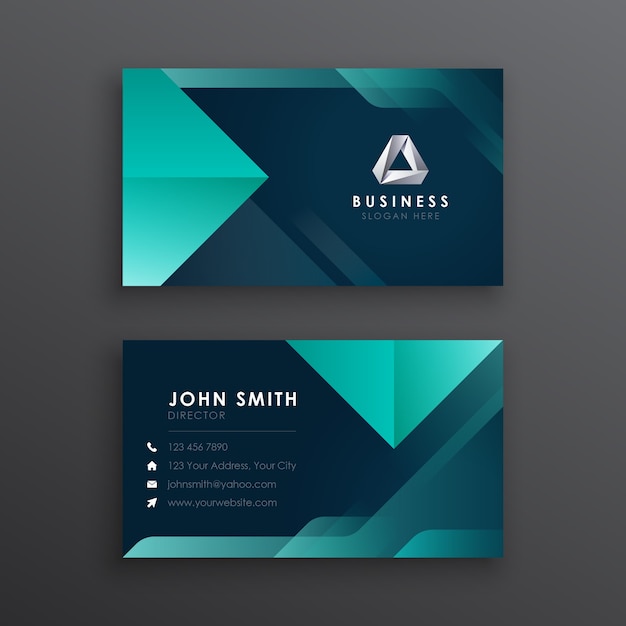 Premium Vector | Modern futuristic geometric business card Premium Vector | Modern futuristic geometric business card