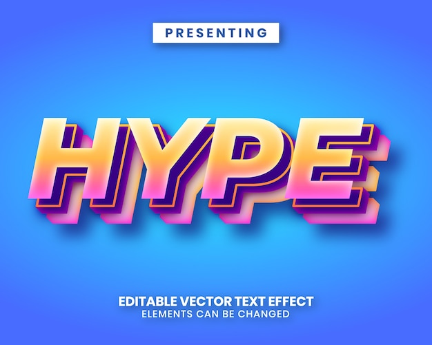 Premium Vector Modern Gradient Style Editable Text Effect
