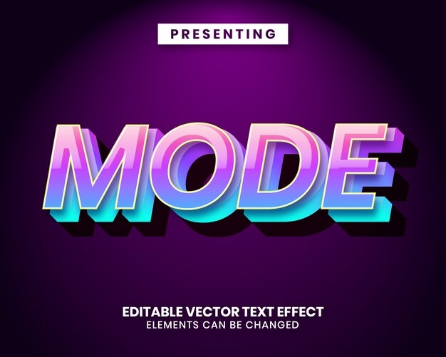Premium Vector Modern Gradient Style Editable Text Effect