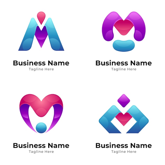 Premium Vector | Modern initial letter m logo collection Premium Vector | Modern initial letter m logo collection