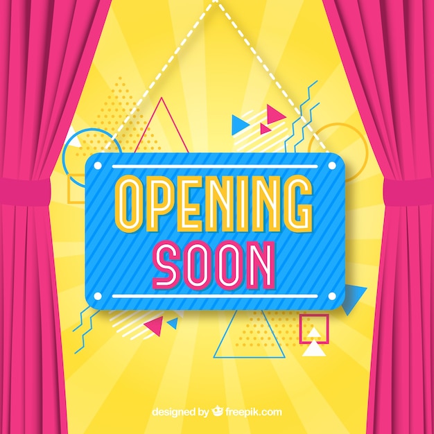 Free Vector | Modern opening soon composition with flat design Free Vector | Modern opening soon composition with flat design