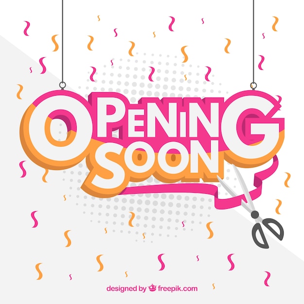 Premium Vector | Modern opening soon composition with flat design Premium Vector | Modern opening soon composition with flat design