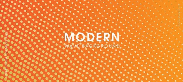 Premium Vector | Modern orange particle wave background Premium Vector | Modern orange particle wave background