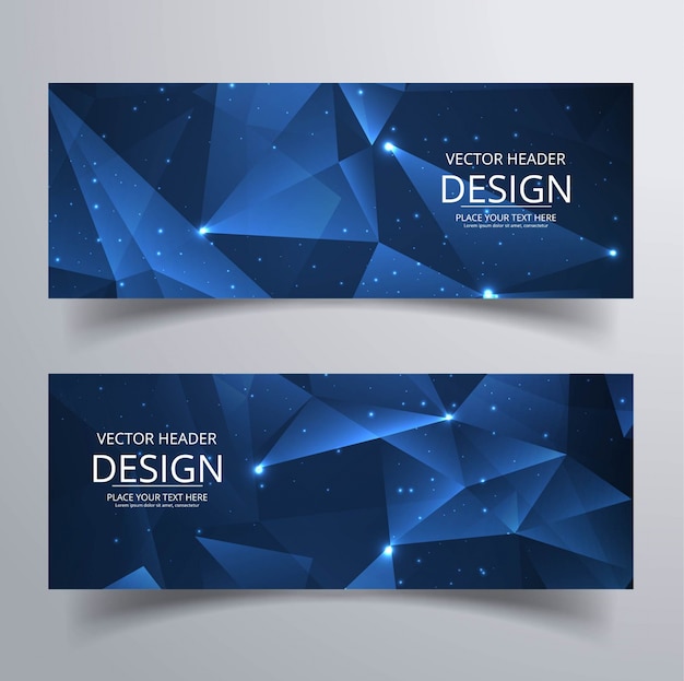 Free Vector | Modern polygonal banners Free Vector | Modern polygonal banners