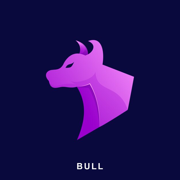 Premium Vector | Modern purple bull illustration Premium Vector | Modern purple bull illustration