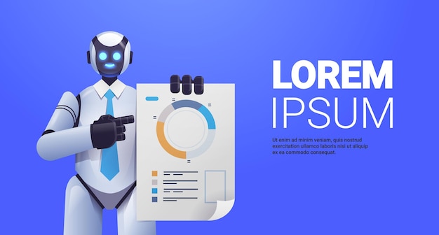 Premium Vector | Modern robot analyzing statistics diagram financial ... Premium Vector | Modern robot analyzing statistics diagram financial ...