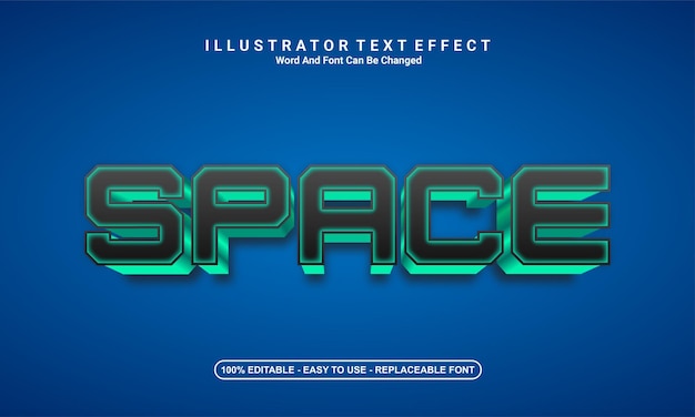 Premium Vector Modern Text Effect Design Space