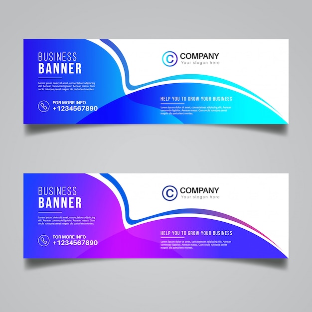 Premium Vector | Modern web banner template Premium Vector | Modern web banner template