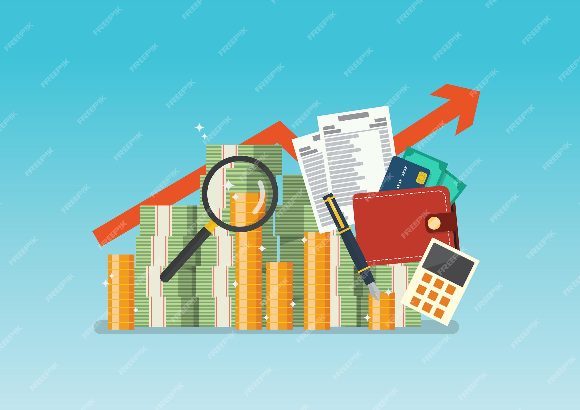 Premium Vector Money Management Concept In Flat Style Vector