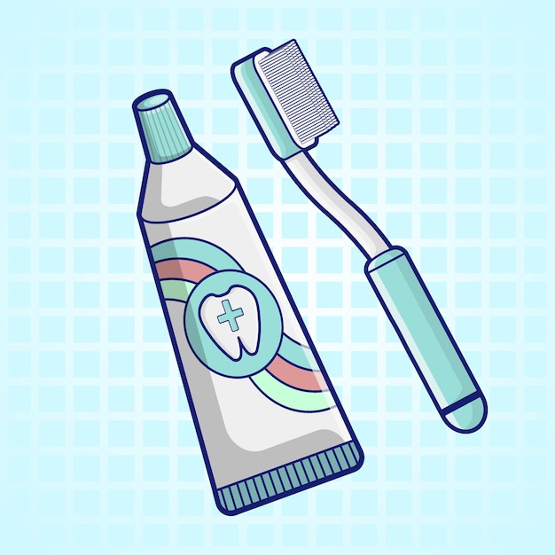 Premium Vector | Mouth care toothbrush and toothpaste cartoon vector ... Premium Vector | Mouth care toothbrush and toothpaste cartoon vector ...