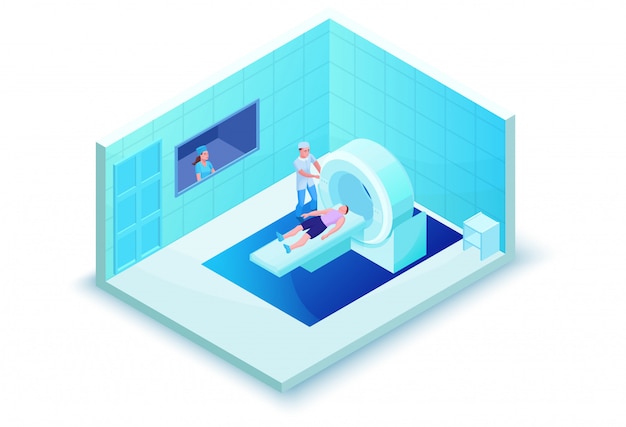 Premium Vector | Mri scanning in healthcare system Premium Vector | Mri scanning in healthcare system