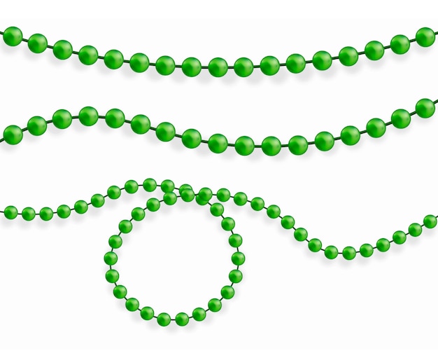 Premium Vector | Multi colored beads. beautiful chain of different colors. Premium Vector | Multi colored beads. beautiful chain of different colors.