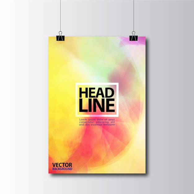 Free Vector | Multicolor poster design Free Vector | Multicolor poster design