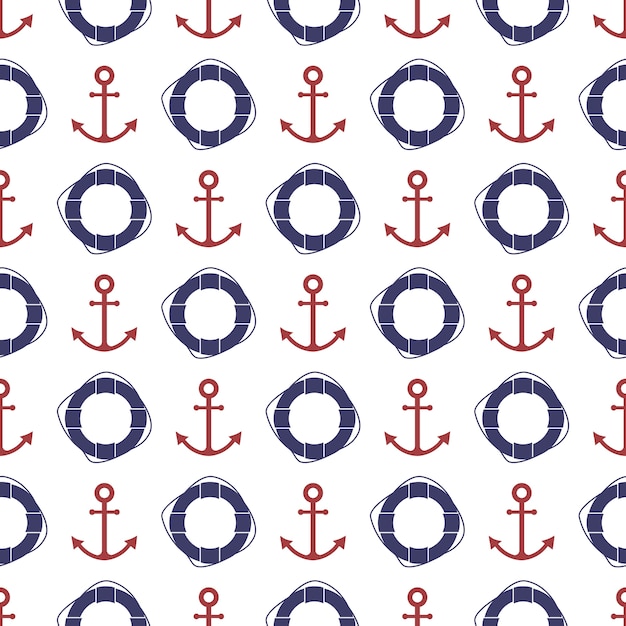 Premium Vector | Nautical seamless pattern Premium Vector | Nautical seamless pattern