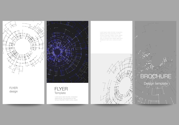 Premium Vector | Network connection flyer Premium Vector | Network connection flyer