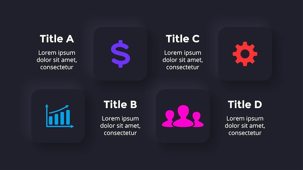 Premium Vector | Neumorphic vector infographic presentation slide ... Premium Vector | Neumorphic vector infographic presentation slide ...
