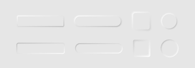 Premium Vector | Neumorphism button design set. neumorphic buttons collection. vector collection ...