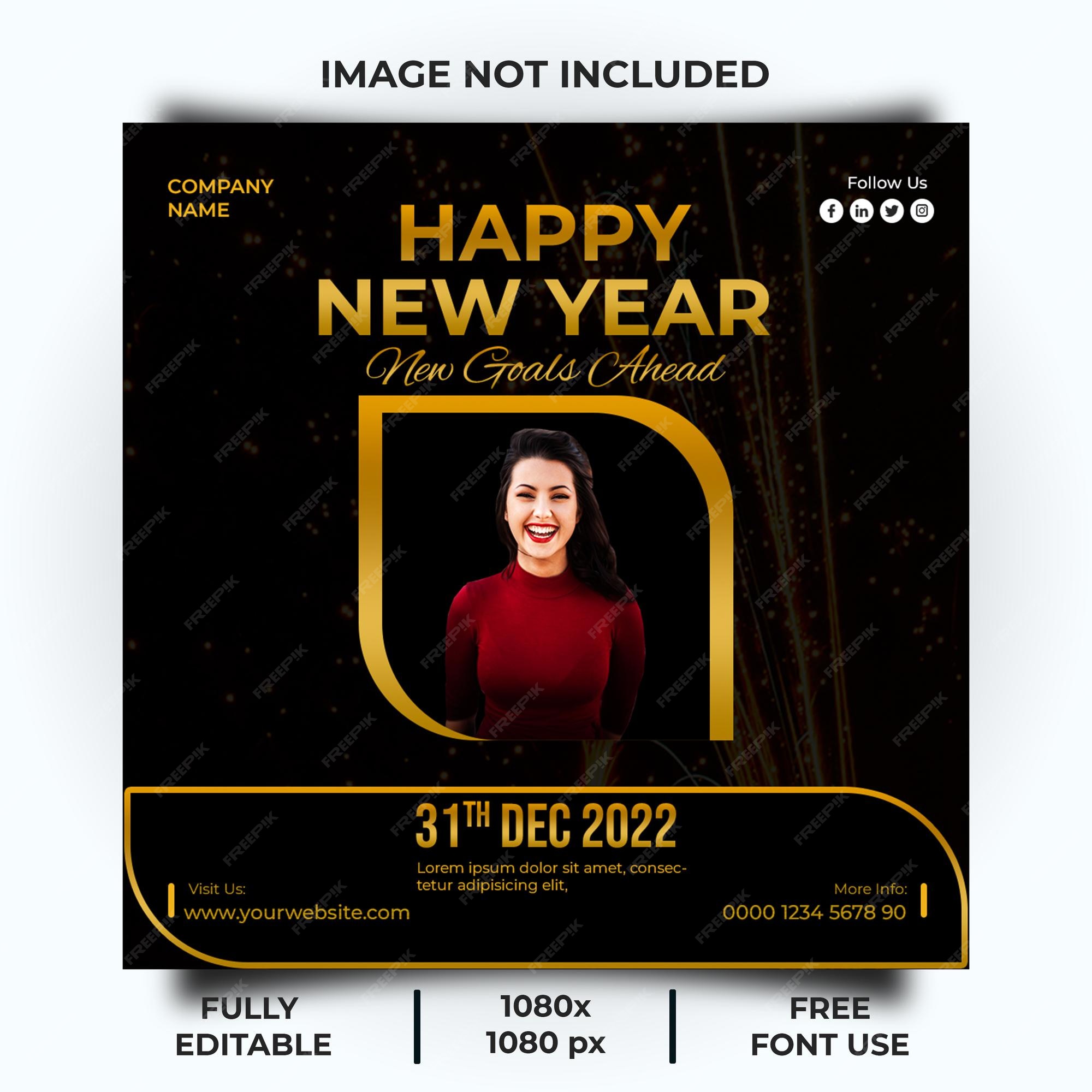 Premium Vector | New year social media post template Premium Vector | New year social media post template