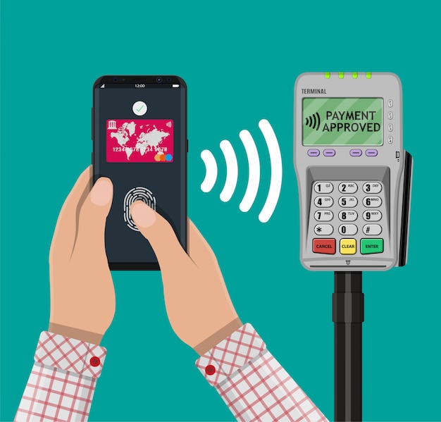 Nfc payment flat design style | Premium Vector Nfc payment flat design style | Premium Vector