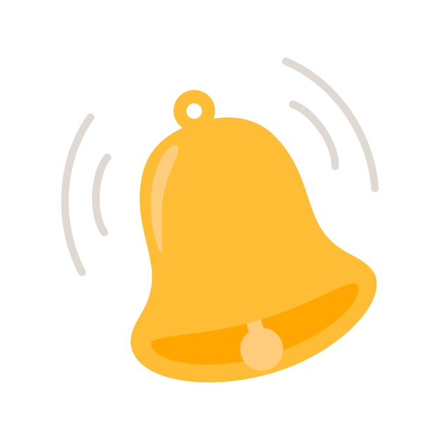 Premium Vector | Notification bell icon. the golden alert bell is shaking. Premium Vector | Notification bell icon. the golden alert bell is shaking.