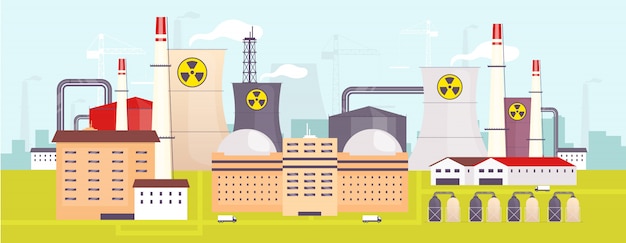 Premium Vector Nuclear Power Plant