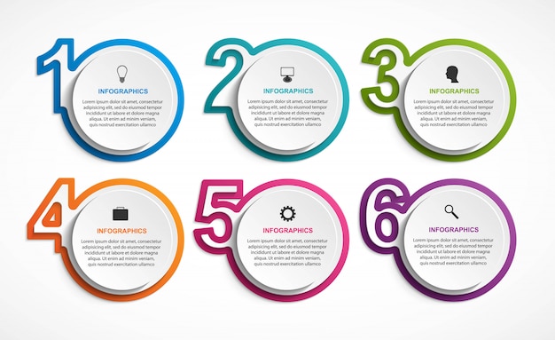 Premium Vector | Numeric infographic template. Premium Vector | Numeric infographic template.
