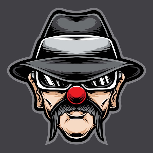 Premium Vector | Old man clown chicano Premium Vector | Old man clown chicano