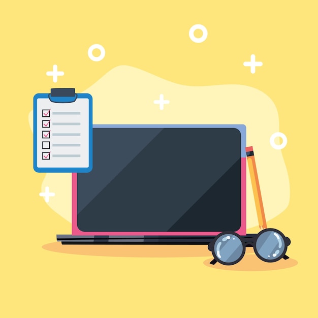 Premium Vector | Online education card Premium Vector | Online education card
