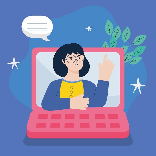 Premium Vector | Online education card Premium Vector | Online education card