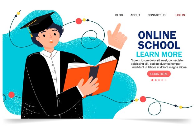 Premium Vector | Online education modern flat design. online school ... Premium Vector | Online education modern flat design. online school ...