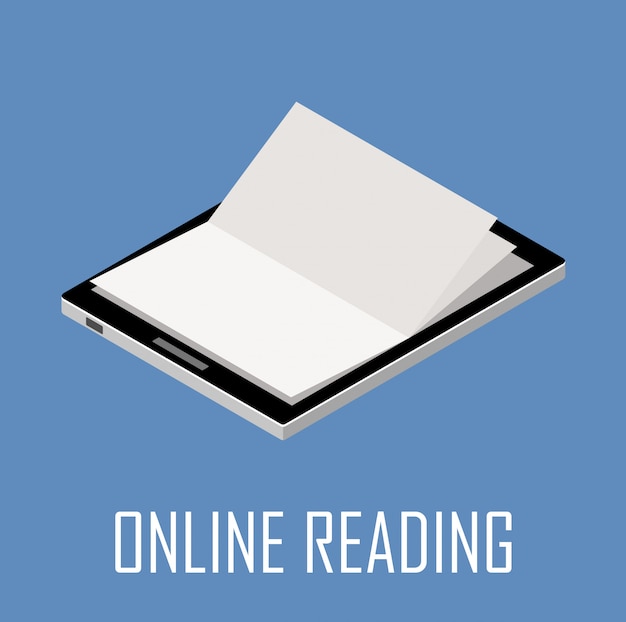 Premium Vector | Online library concept Premium Vector | Online library concept