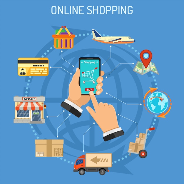 Premium Vector | Online shopping infographics Premium Vector | Online shopping infographics
