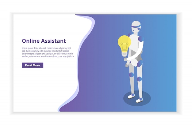 Premium Vector | Online virtual assistant, chat bot isometric concept ... Premium Vector | Online virtual assistant, chat bot isometric concept ...