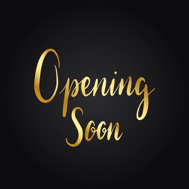 Free Vector | Opening soon typography style vector Free Vector | Opening soon typography style vector