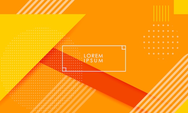 Premium Vector | Orange and yellow geometric background Premium Vector | Orange and yellow geometric background