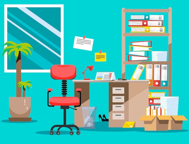 Premium Vector | Order on the desktop. pile of paper documents and file ... Premium Vector | Order on the desktop. pile of paper documents and file ...