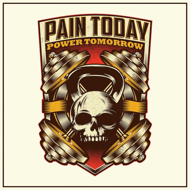 Premium Vector | Pain today power tomorrow Premium Vector | Pain today power tomorrow