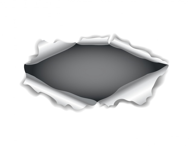 Premium Vector | Paper hole. realistic torn paper with ripped edges ... Premium Vector | Paper hole. realistic torn paper with ripped edges ...