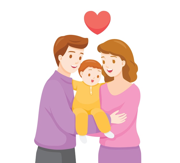 Premium Vector | Parent and child hugging each other Premium Vector | Parent and child hugging each other