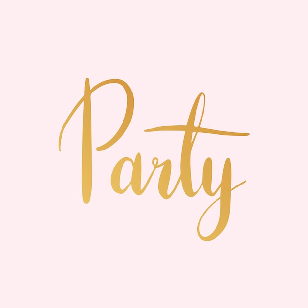 Free Vector | Party celebration typography style vector Free Vector | Party celebration typography style vector