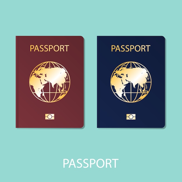 Premium Vector Passport World Flat Vector