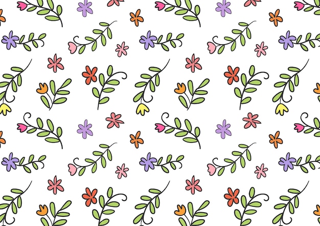 Premium Vector | Pattern background cute flower Premium Vector | Pattern background cute flower