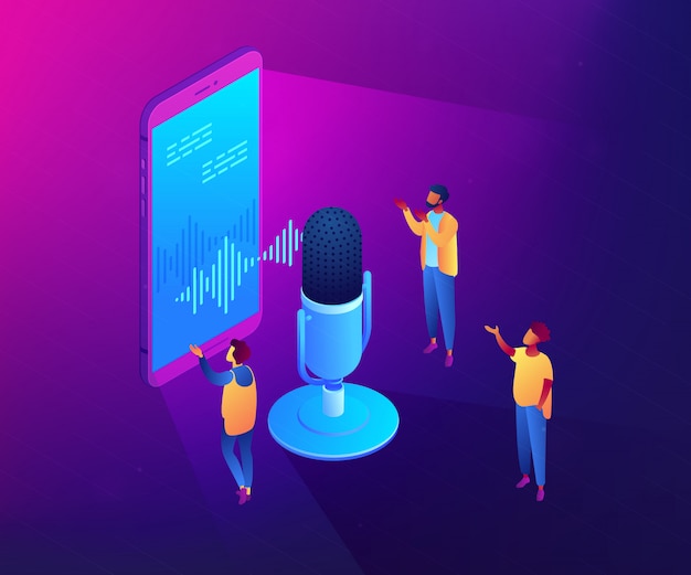 Premium Vector | Personal voice assistant isometric 3d concept ... Premium Vector | Personal voice assistant isometric 3d concept ...