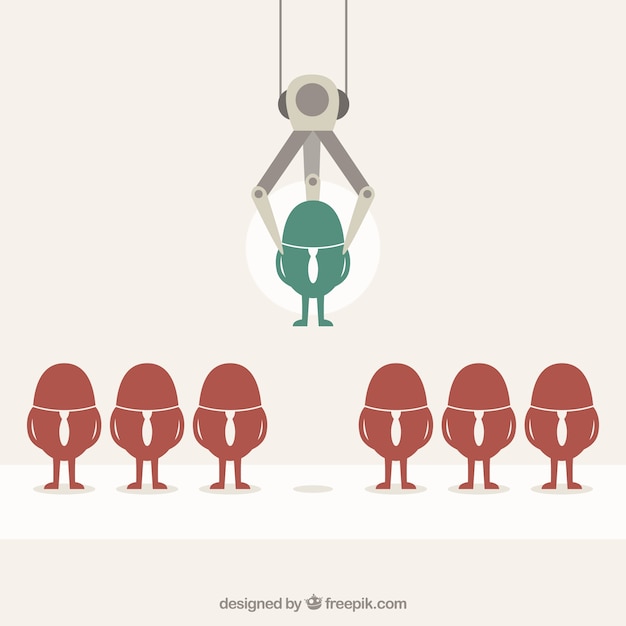 Free Vector | Picking the right one Free Vector | Picking the right one