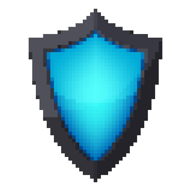 Premium Vector | Pixel art design of a shield icon. vector illustration ... Premium Vector | Pixel art design of a shield icon. vector illustration ...