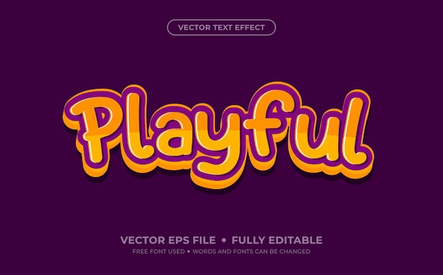 Premium Vector | Playful editable vector text effect Premium Vector | Playful editable vector text effect