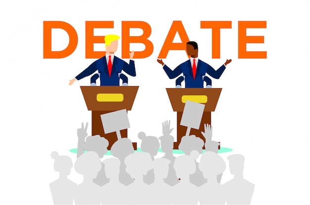 Premium Vector | Political debates illustration Premium Vector | Political debates illustration