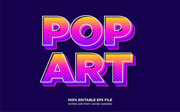Premium Vector | Pop art text style effect Premium Vector | Pop art text style effect