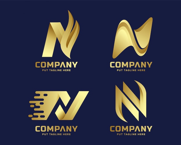 Premium Vector | Premium luxury creative letter n logo for company Premium Vector | Premium luxury creative letter n logo for company